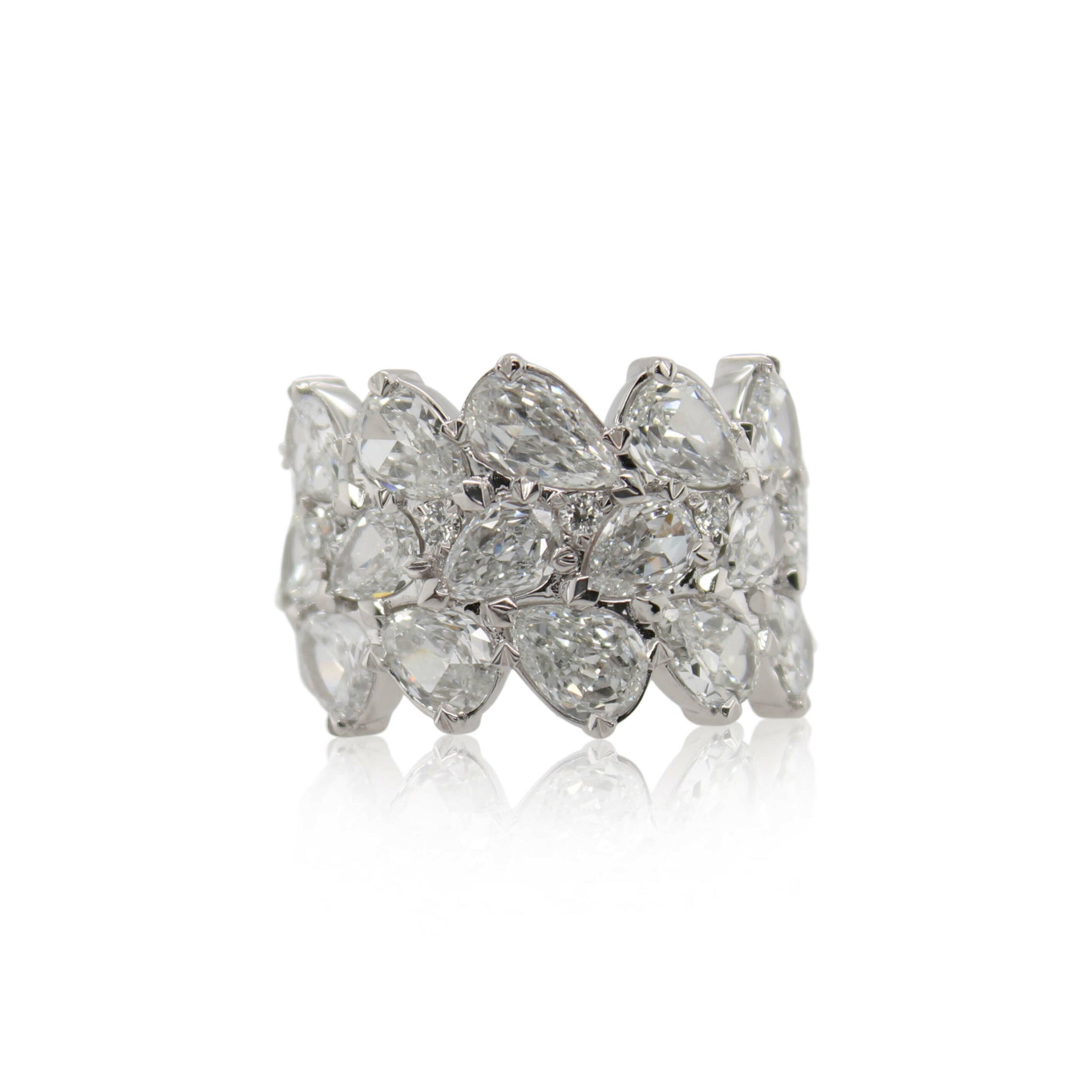 Tri Row Crisscut Pear Diamond Band | R.F. Moeller Jeweler