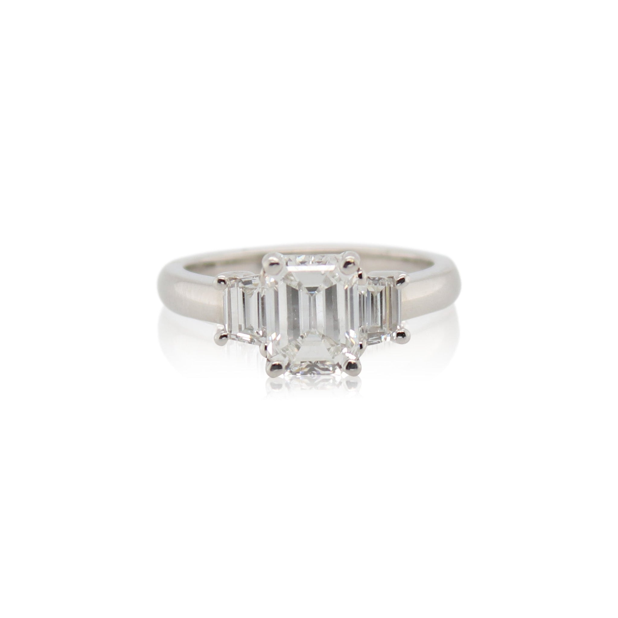 Platinum Three Stone Diamond Engagement Ring | R.F. Moeller Jeweler
