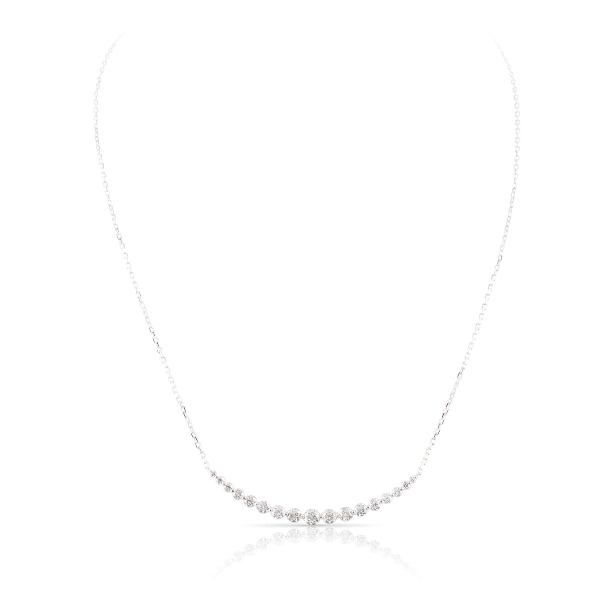 Curved Diamond Necklace | R.F. Moeller Jeweler